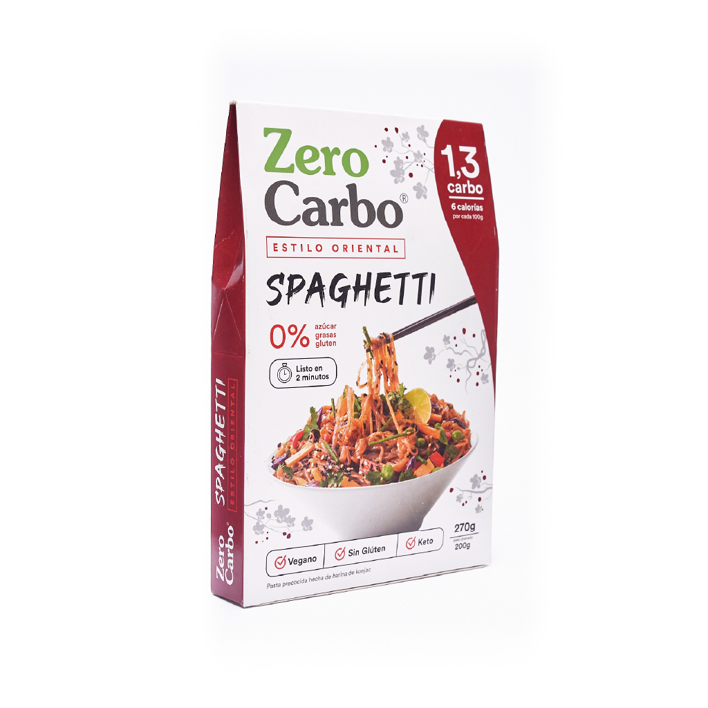 Spaghetti Konjac pasta precocida sin gluten 270g Zero Carbo - Línea ...