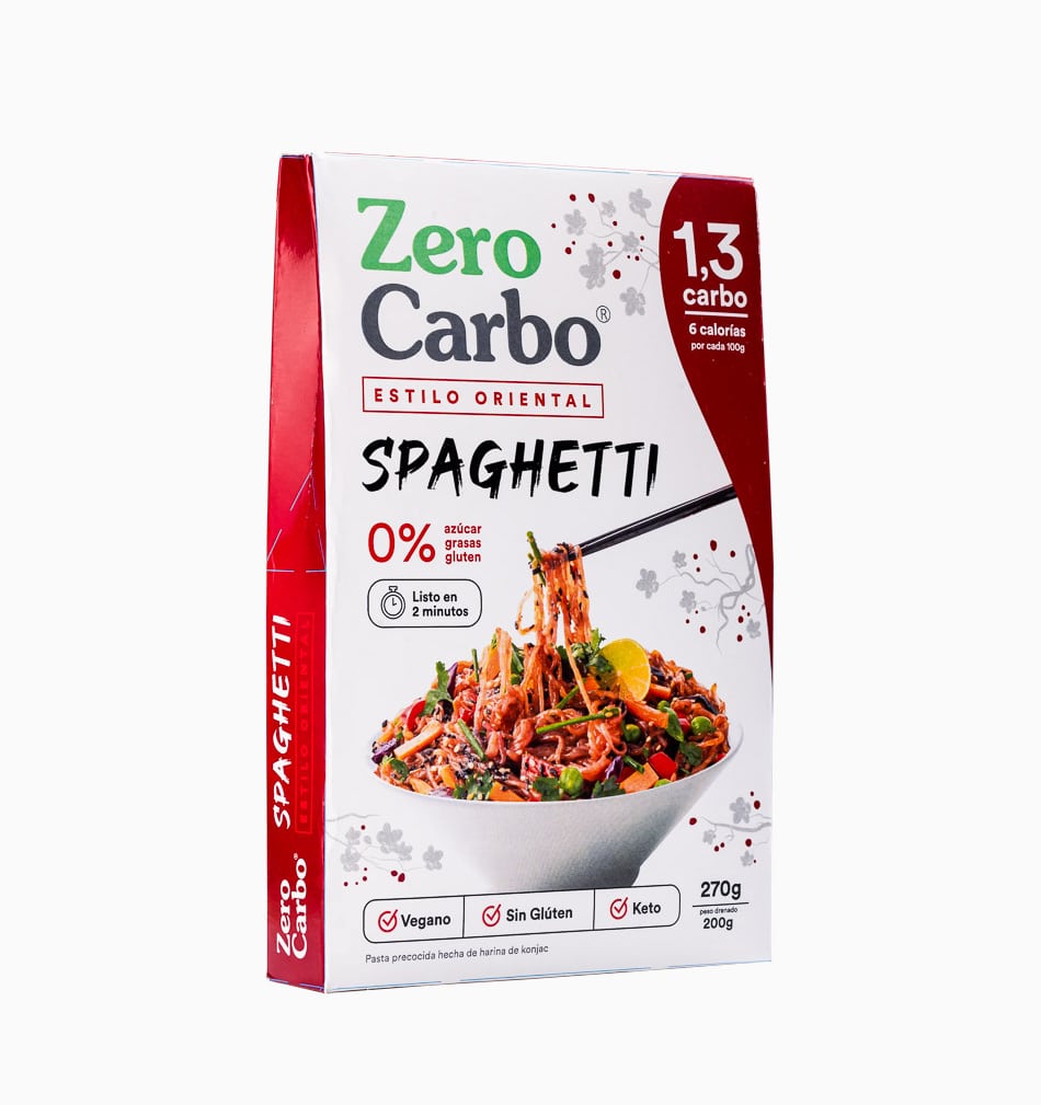 Spaghetti Konjac pasta precocida sin gluten 270g Zero Carbo - Línea ...